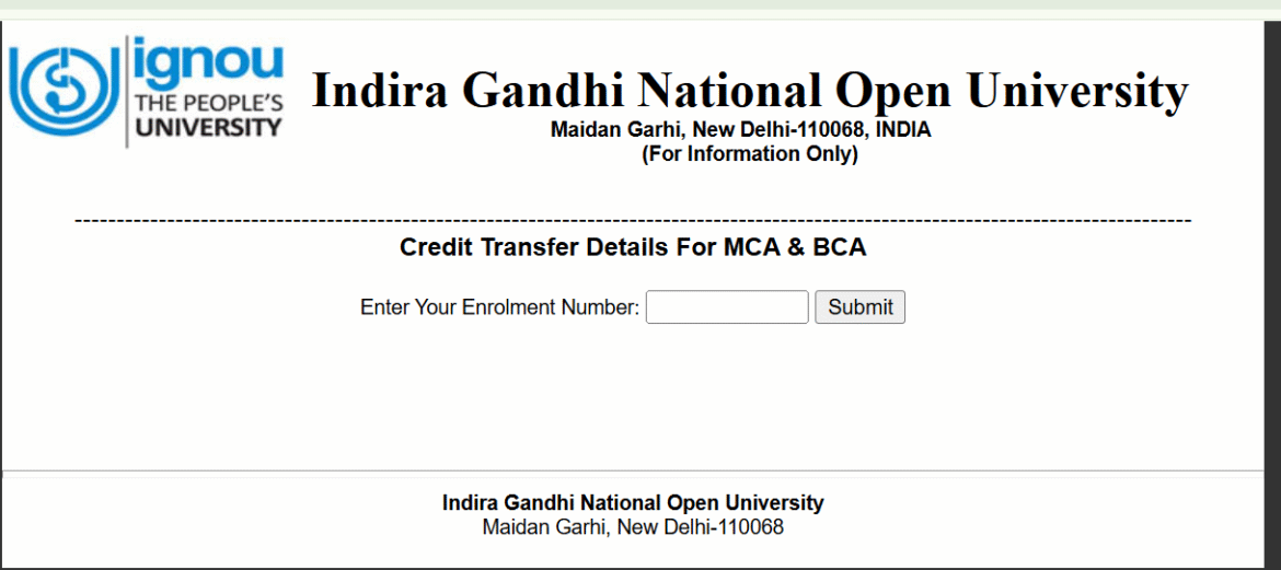IGNOU Credit Transfer 2025: Online Process, Status Check & PDF